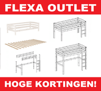 Flexa kinderkamers, stapelbedden, bedonderdelen en accessoires.